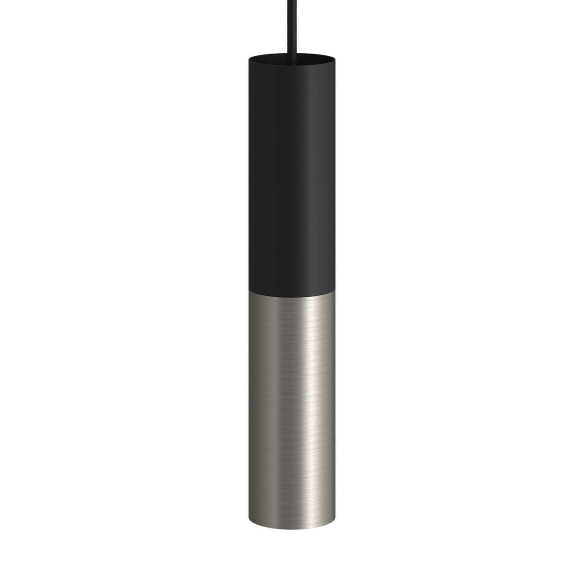 Tub-E14, tube en métal double pour spot - Noir et Titane satiné ...